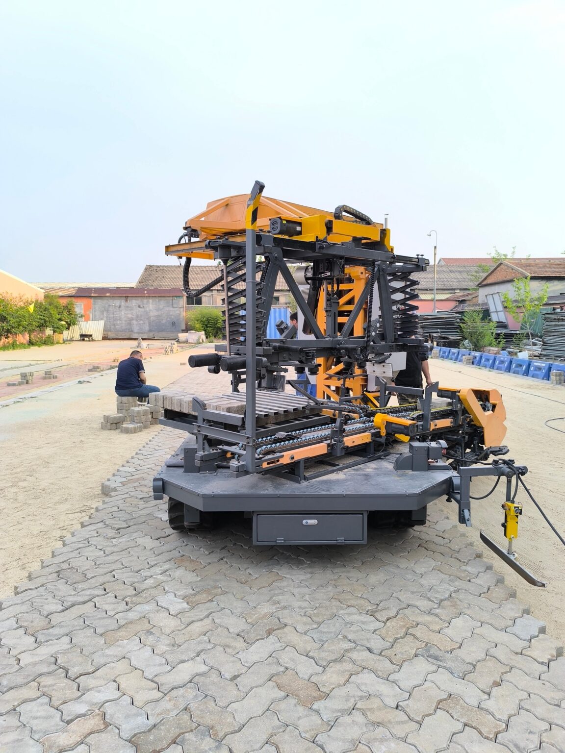 block brick road paving laying machine introduction and price ...